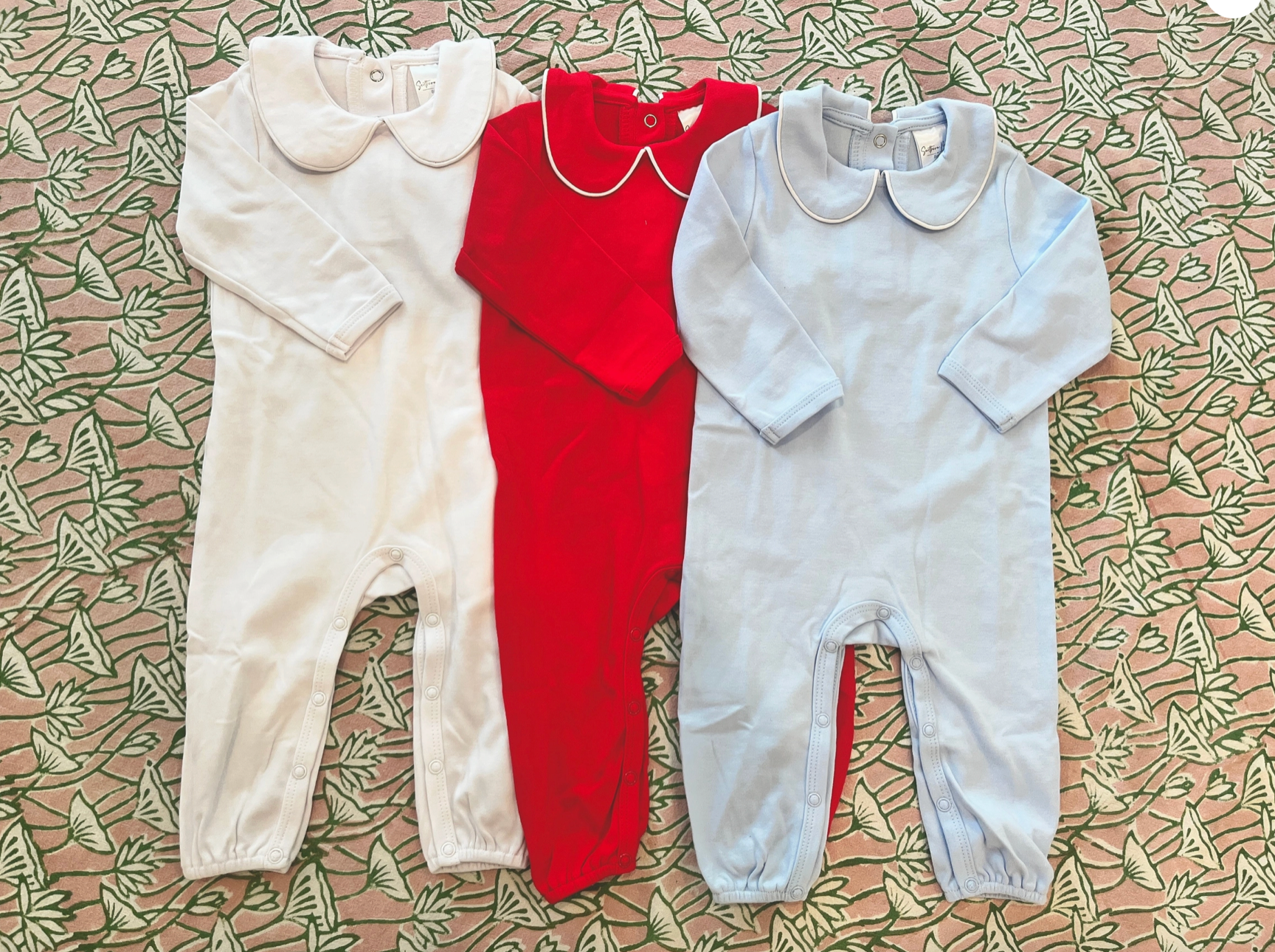 Collared Rompers with Piping – Pebble Hill